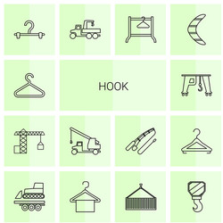 Hook icons Royalty Free Vector Image - VectorStock