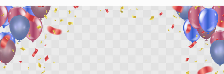 Balloons header background design element Vector Image