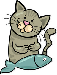Cat Cartoon Fish Vector Images (over 6,000)