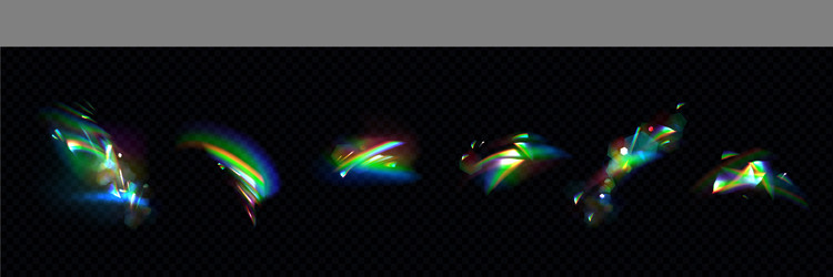 Crystal prize flare light effects collection Vector Image