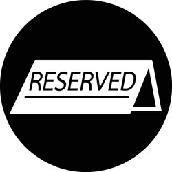 Reserved icon Royalty Free Vector Image - VectorStock