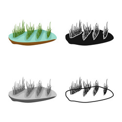 Design of rice and field sign set of rice Vector Image