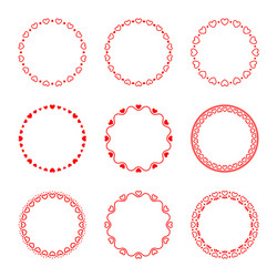 Set ornamental round frames Royalty Free Vector Image