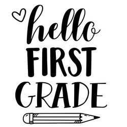 1st grade lettering design element Royalty Free Vector Image