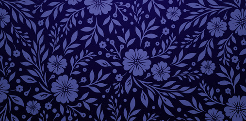 Blue background with floral motif patterns Vector Image