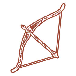 Long bow and arrow archery Royalty Free Vector Image