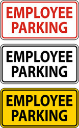 Employee parking sign on white background Vector Image