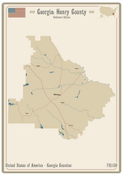 Map of grady county in georgia Royalty Free Vector Image