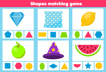 Matching children educational game match objects Vector Image