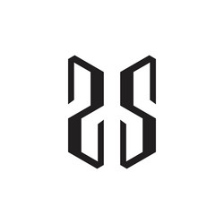 Abstract letter s2 geometric logo Royalty Free Vector Image