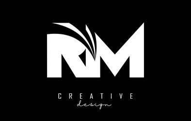 Creative colorful letters mr m r logo Royalty Free Vector