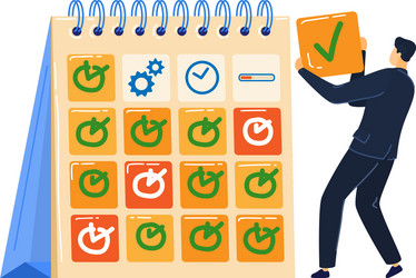 Time management business deadline success Vector Image