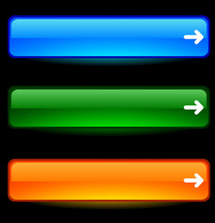 Rounded button banner backgrounds in 5 colors Vector Image