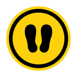 Do not walk or stand here symbol sign isolate Vector Image