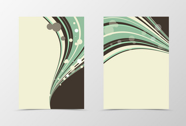 Front and back dynamic flyer template design Vector Image