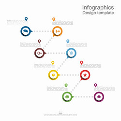Infographic template 8 abstract arrows in a row Vector Image