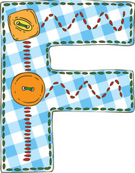 Letter r in patchwork style Royalty Free Vector Image