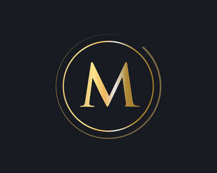 Modern m logotype for luxury branding initial Vector Image