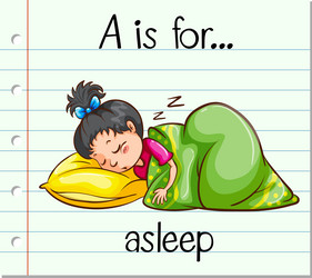 Flashcard letter n is for nap Royalty Free Vector Image