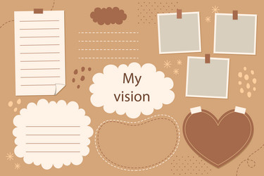 Hand drawn vision board Royalty Free Vector Image
