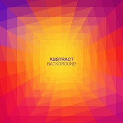 Abstract triangular red yellow green background Vector Image