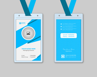 Creative id card templates Royalty Free Vector Image