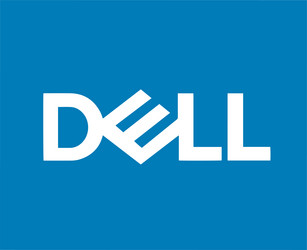 Dell logo brand computer symbol white design Vector Image