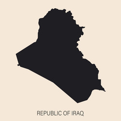 Highly detailed iraq map with borders isolated Vector Image