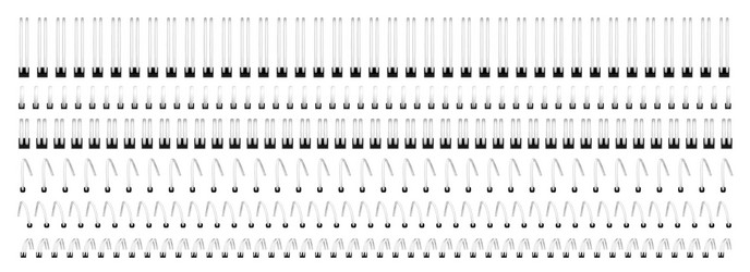 Notebook spirals wired spiral steel ring bindings Vector Image