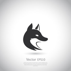 Stylized fox head icon Royalty Free Vector Image