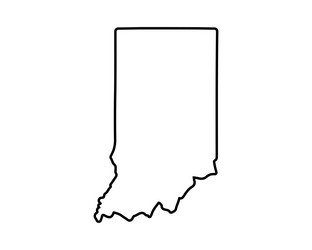 Indiana State Shape Outline Vector Images (over 170)