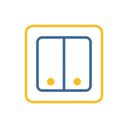 Electrical switch two buttons icon Royalty Free Vector Image