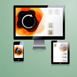 Modern application template design for corporate Vector Image