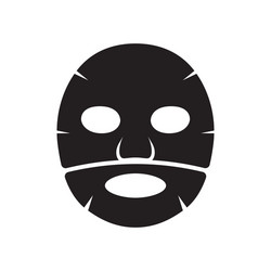 Facial sheet mask isolated on blue background Vector Image