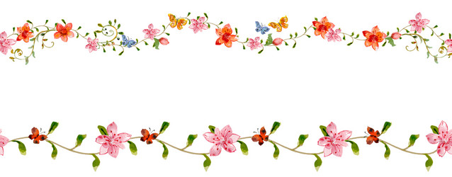 Green floral border Royalty Free Vector Image - VectorStock