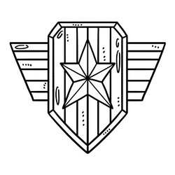 Police riot shield isolated coloring page for kids