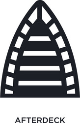 Outline afterdeck icon isolated black simple line Vector Image