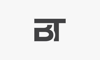 Bt logo letter monogram slash with modern Vector Image