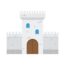 Cartoon medieval window of castle glass Royalty Free Vector