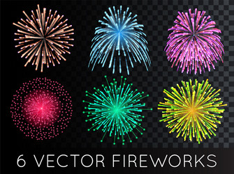 Set of fireworks Royalty Free Vector Image - VectorStock