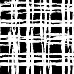 Hand drawn plaid pattern with thin brushstrokes Vector Image