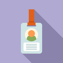 Ambassador id card icon flat social media Vector Image