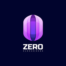 Logo zero gradient colorful style Royalty Free Vector Image
