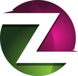 Z 3d colorful square letter logo icon design Vector Image