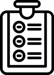 Document approved request icon outline style Vector Image