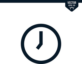 Clock icon collection outlined style Royalty Free Vector