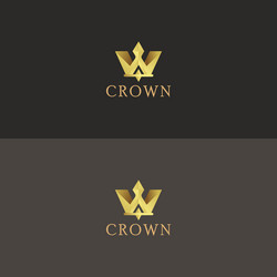 Crown gold company logo Royalty Free Vector Image