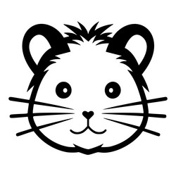 Hamster animal head logo Royalty Free Vector Image
