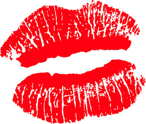 Red kiss print Royalty Free Vector Image - VectorStock