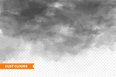 Realistic dust clouds sand storm polluted dirty Vector Image